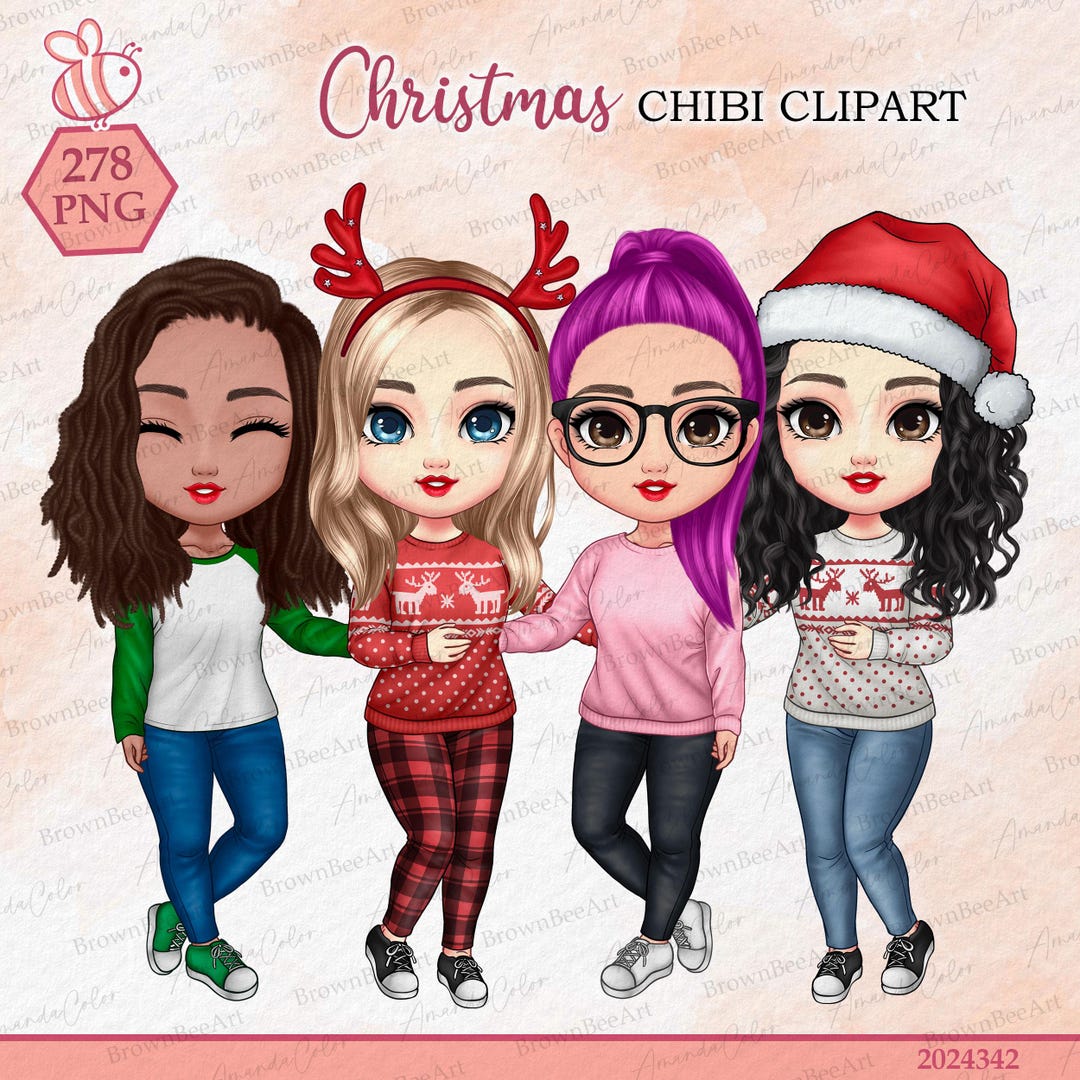 Christmas Best Friends Clipart, Besties Clipart, Soul Sisters Clipart ...