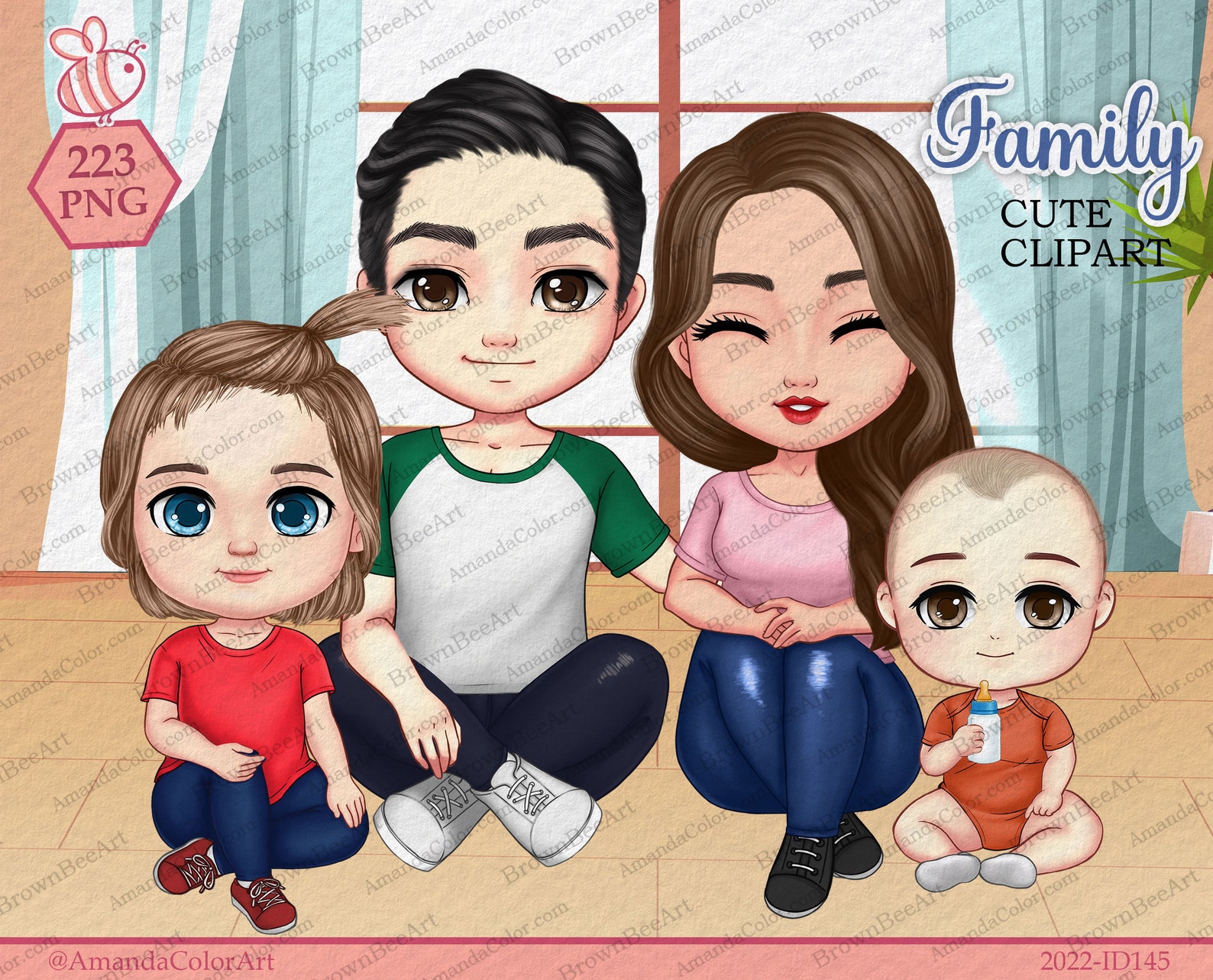 Family Clipart Cute Clipart Family Png T-shirt Mother - Etsy