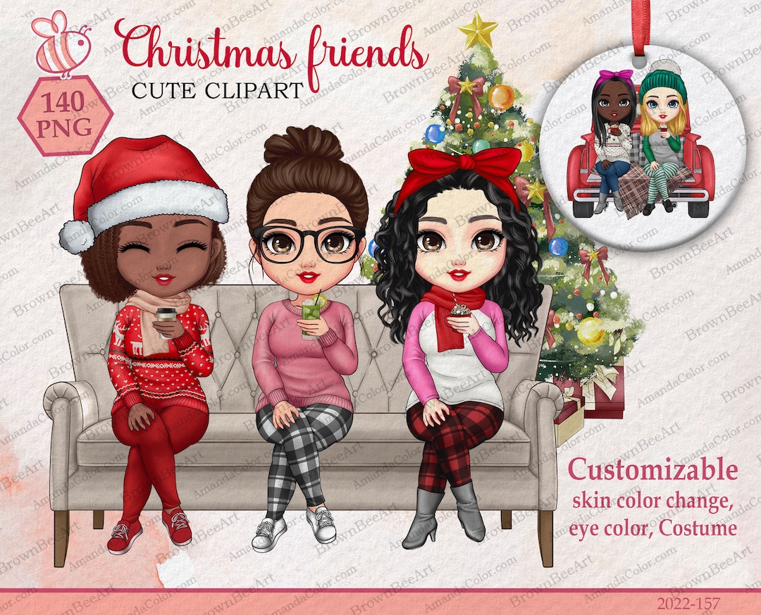 Christmas Friends Clipart, Merry Christmas, Christmas Girl Clipart ...