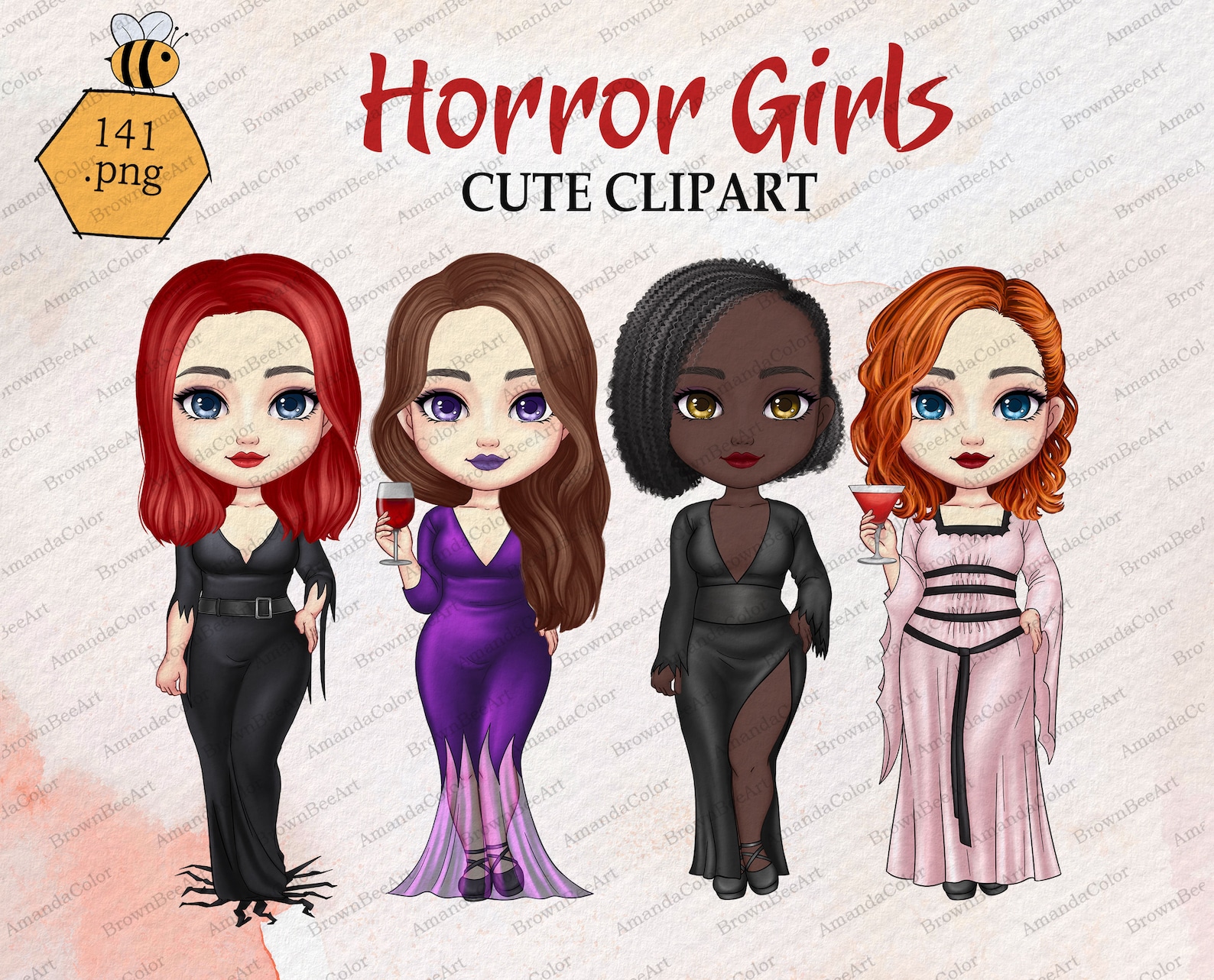 Cute Clipart Horror Girls Clipart Soul Sister Clipart Best - Etsy