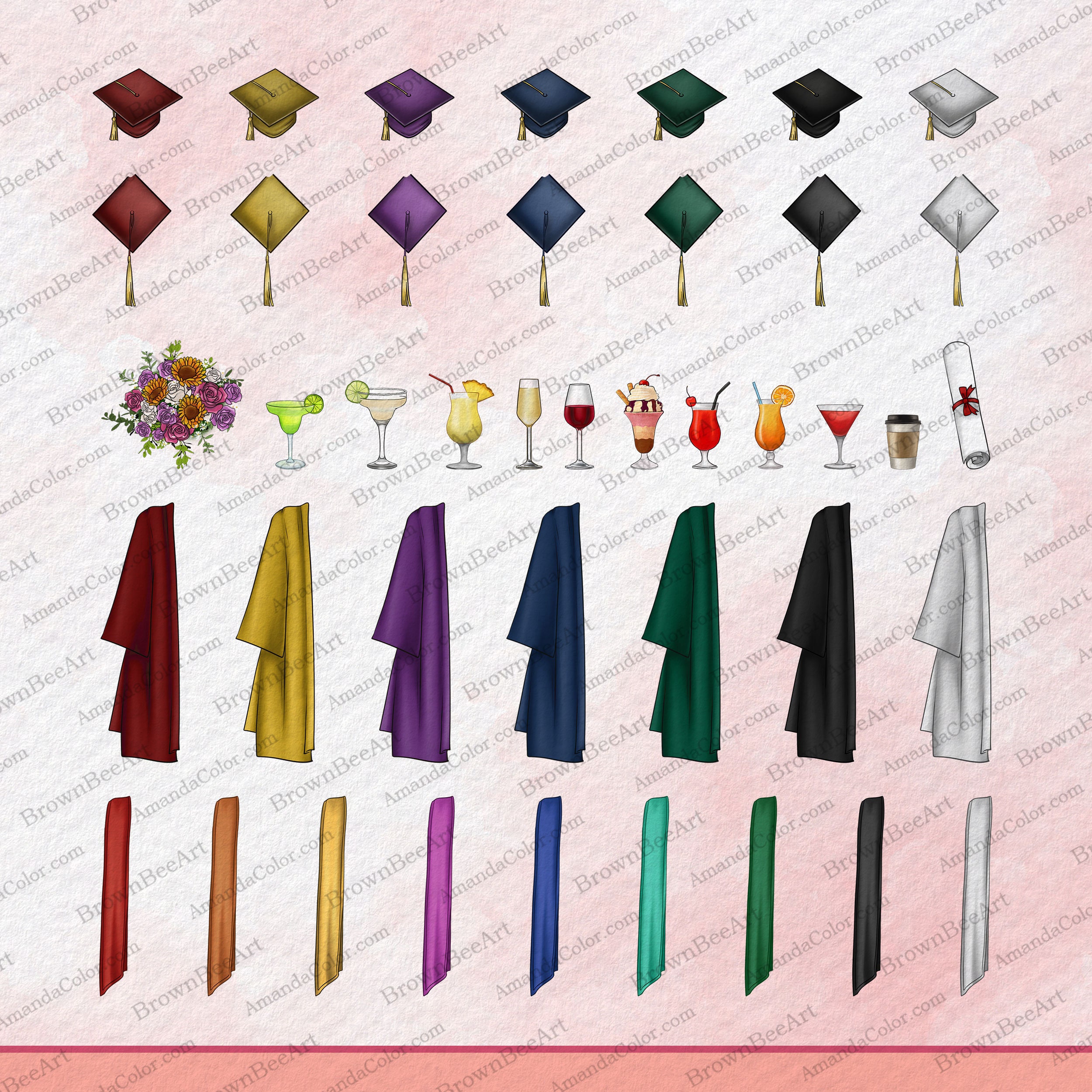 Graduation Boys Clipart Bundle (PNG) - Etsy