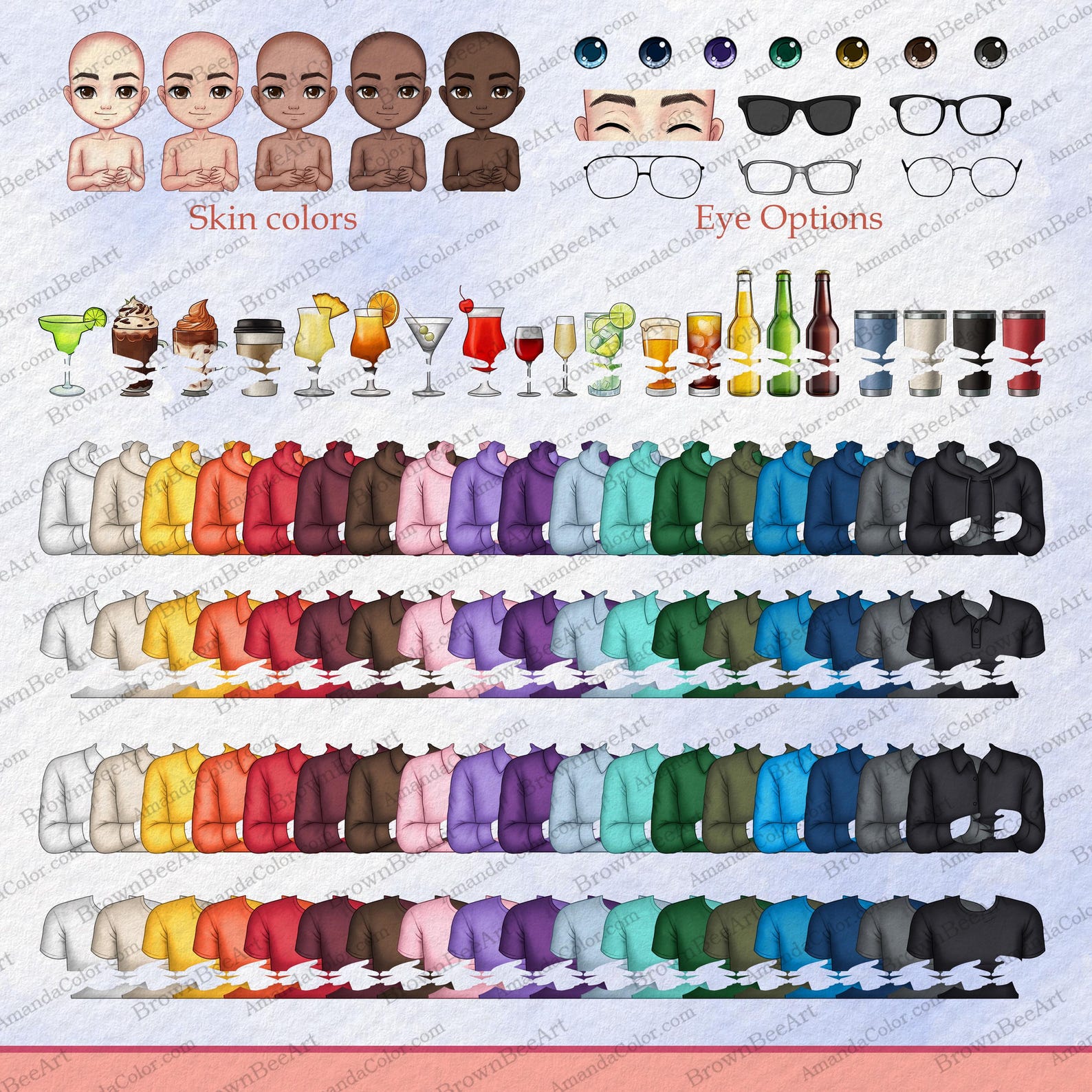 Dad and Kids Chibi Clipart Bundle (digital Download) - Etsy