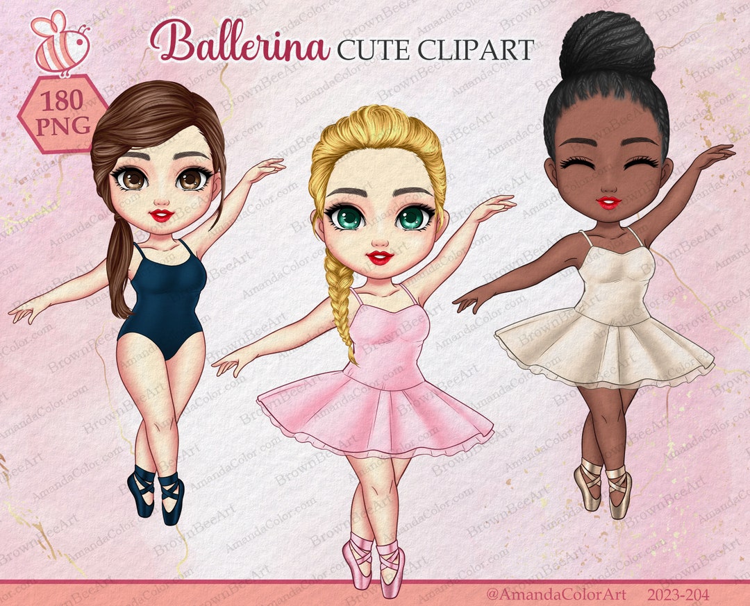 Ballerina Clipart, Baby Girl Clipart, Cute Ballet, Dance Class, Ballet ...