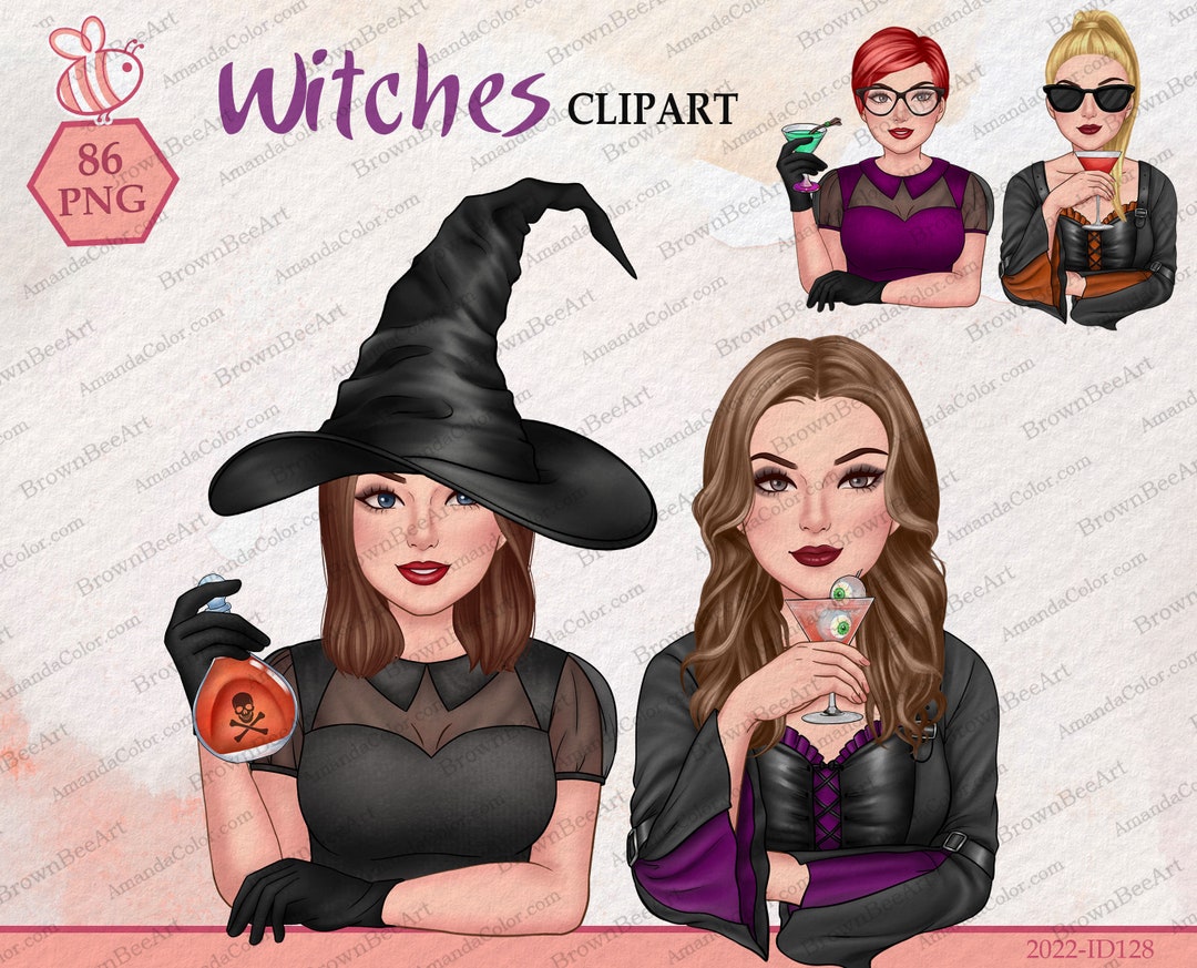 Witches Clipart, Halloween Costumes, Best Friends Clipart, Witch ...