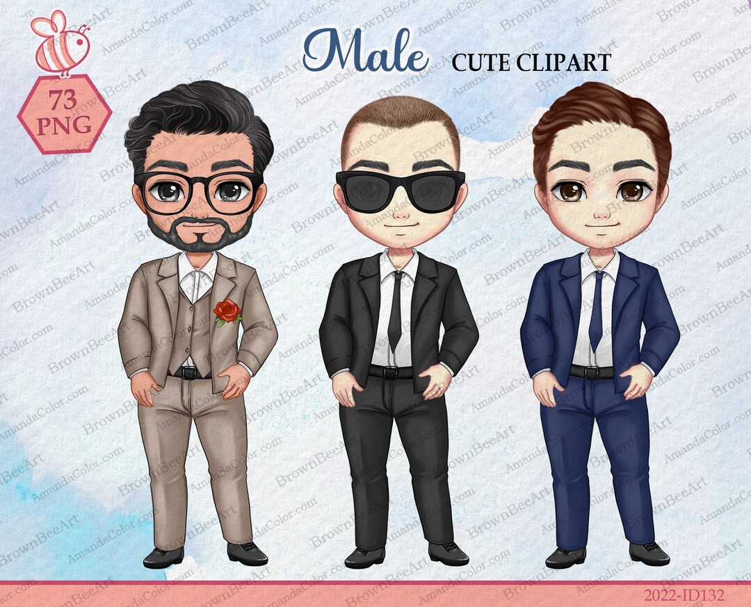 Male Cute Clipart, Man Clipart, Business Man Clipart, Boyfriend Clipart ...