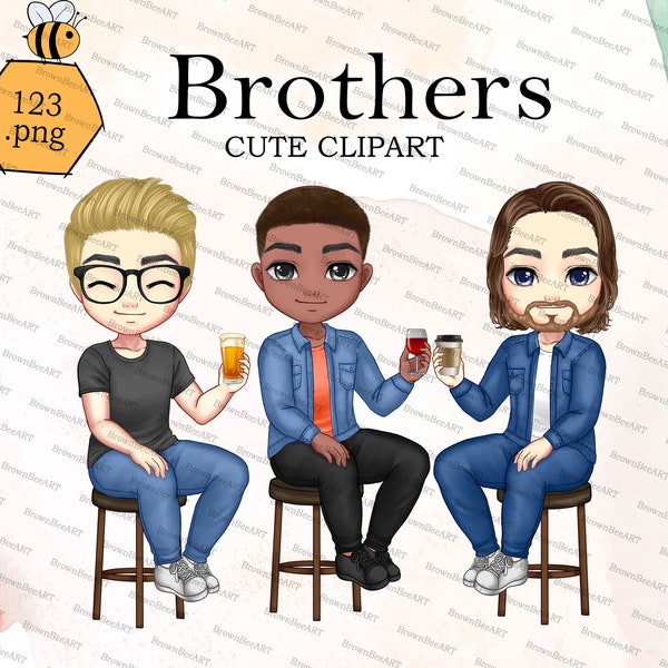 Brothers Clipart - Etsy