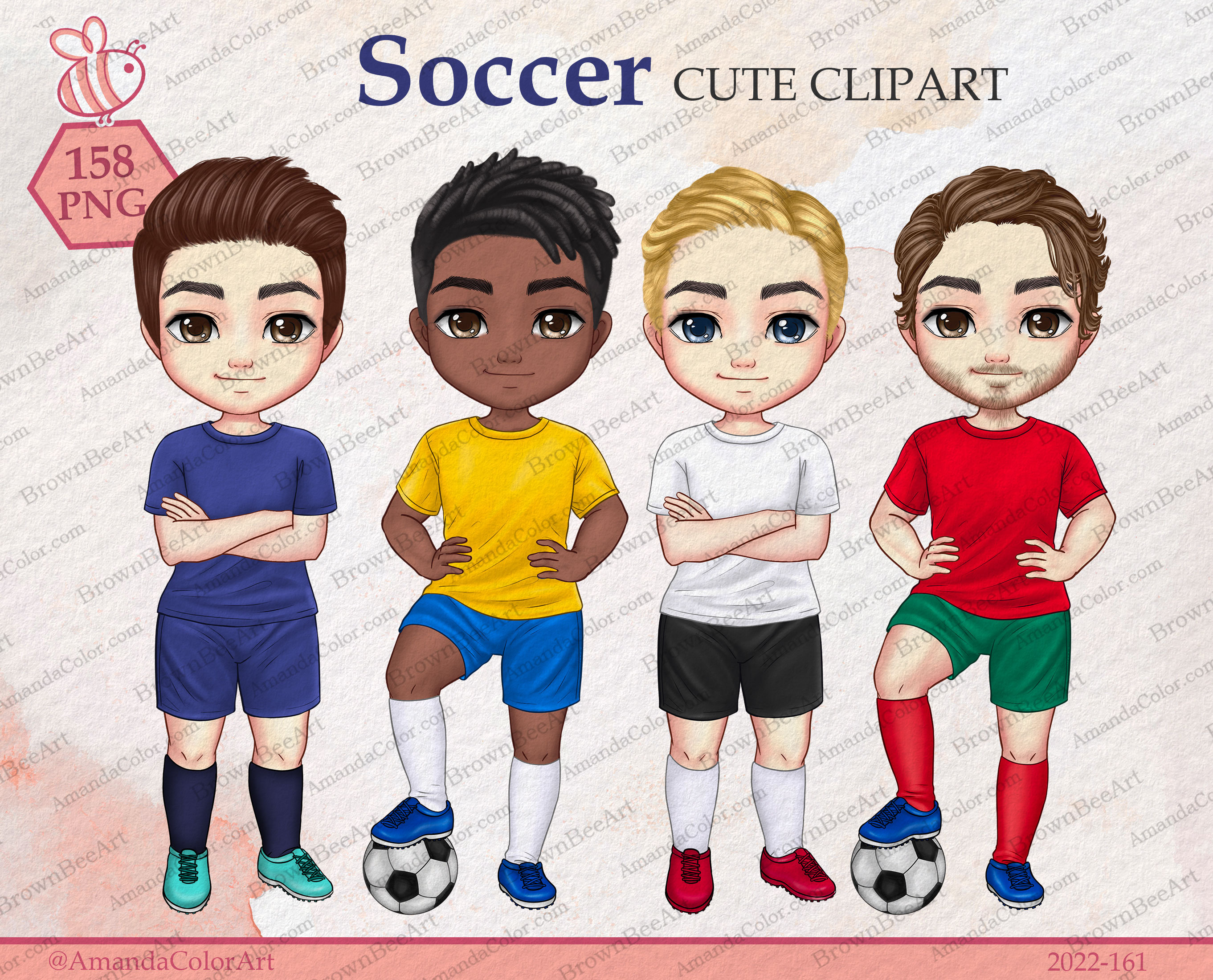 Cute Clipart Soccer Clipart Football Clipart Soccer Player - Etsy UK