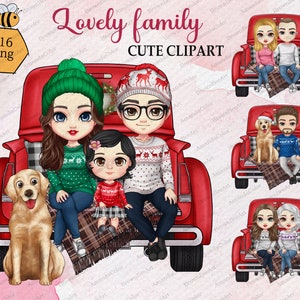 Cute Clipart Lovely Family Clipart Christmas Clipart Couple - Etsy Canada