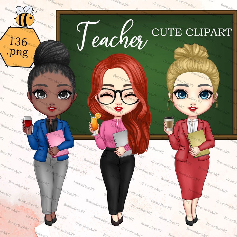 Teacher Clipart - Etsy
