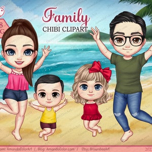 Happy Family Clipart, Family Png, Beach Clipart, Father, Mother ...