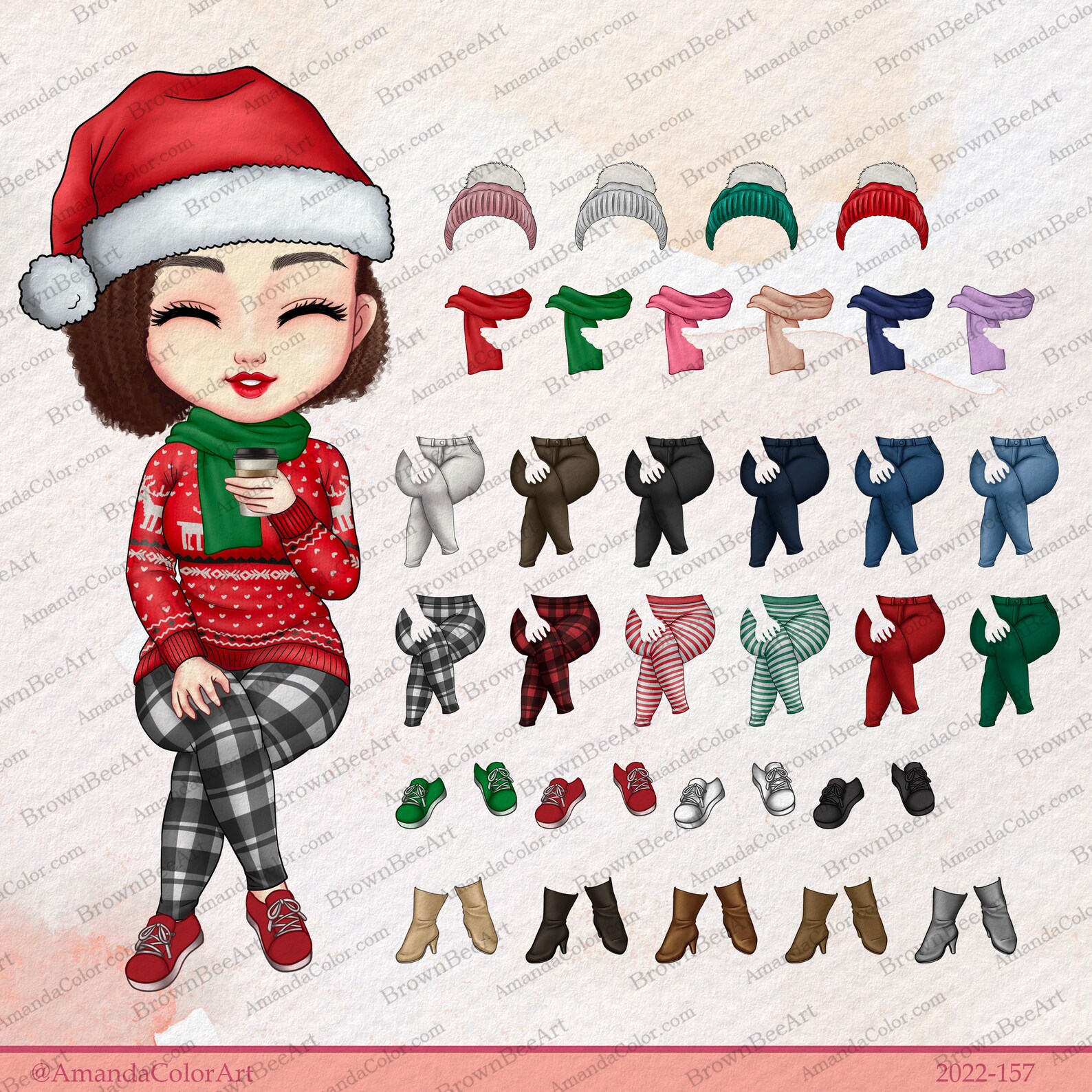 Christmas Friends Clipart Merry Christmas Christmas Girl - Etsy