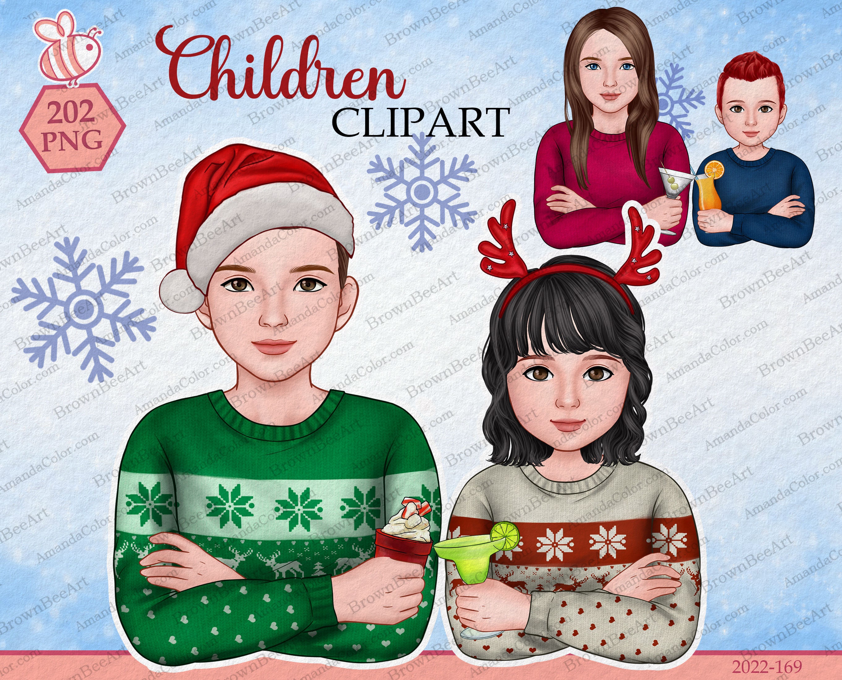 Children Clipart Merry Christmas Clipart Winter Lipart Kids - Etsy Canada