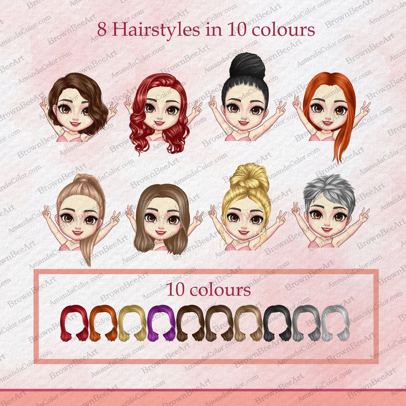 Chibi Bestie Clipart, Happy Fun Girls, Sister PNG Files - Etsy Australia