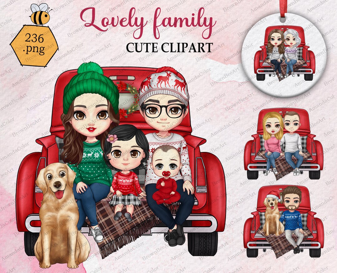 Cute Clipart, Lovely Family Clipart, Christmas Clipart, Couple Clipart ...