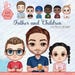 Dad and Kids Chibi Clipart Bundle (digital Download) - Etsy
