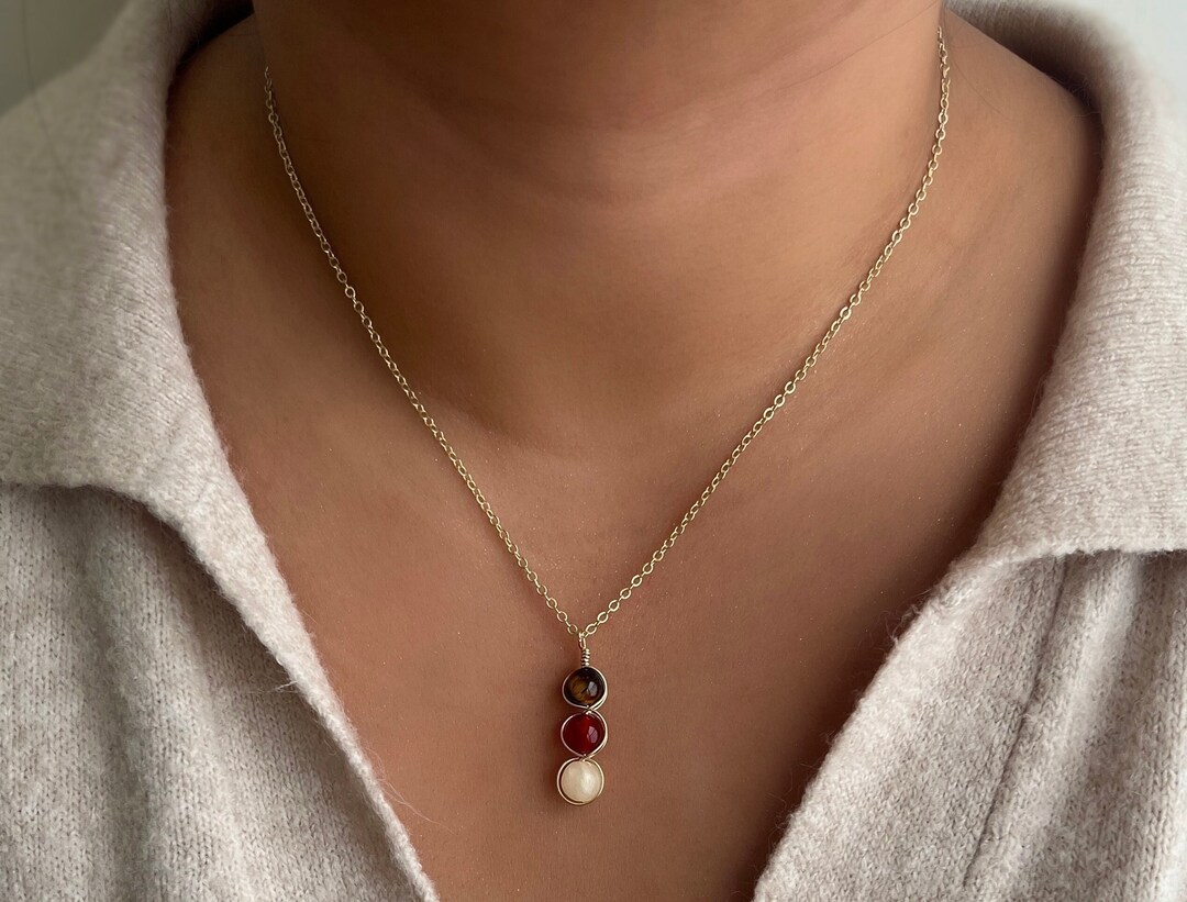 Disney Princess Moana Inspired Crystal Pendant Necklace, Tiger's Eye ...