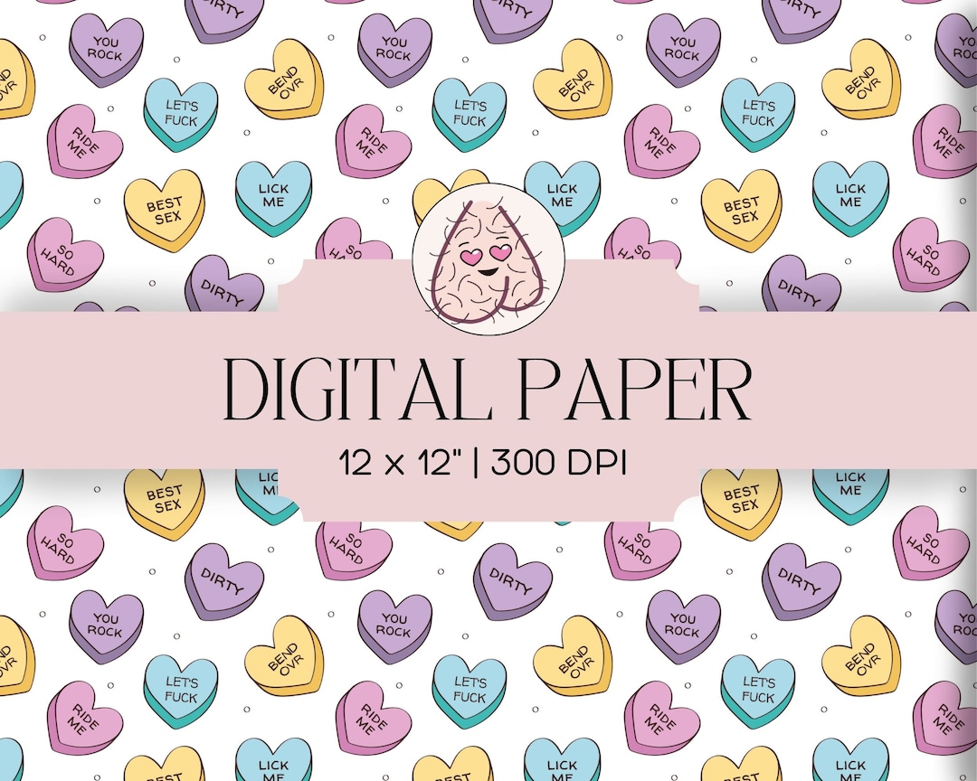 Funny Naughty Pattern Digital Paper Funny Gift Pattern for Anniversary ...