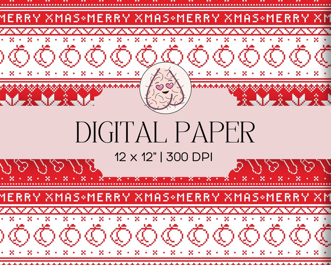 Funny Inappropriate Pattern Digital Paper Texture Funny Christmas Card ...