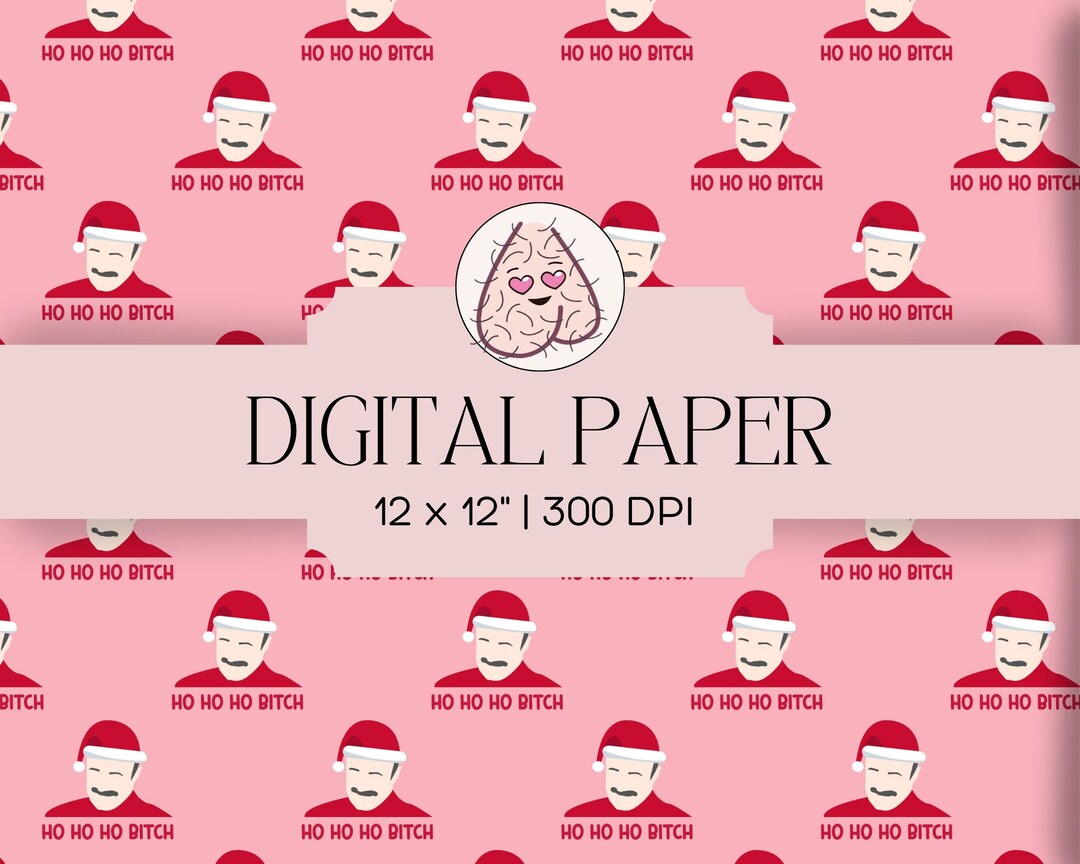 Funny Christmas Pattern Digital Paper | Ho Ho Ho Pattern for a Funny ...
