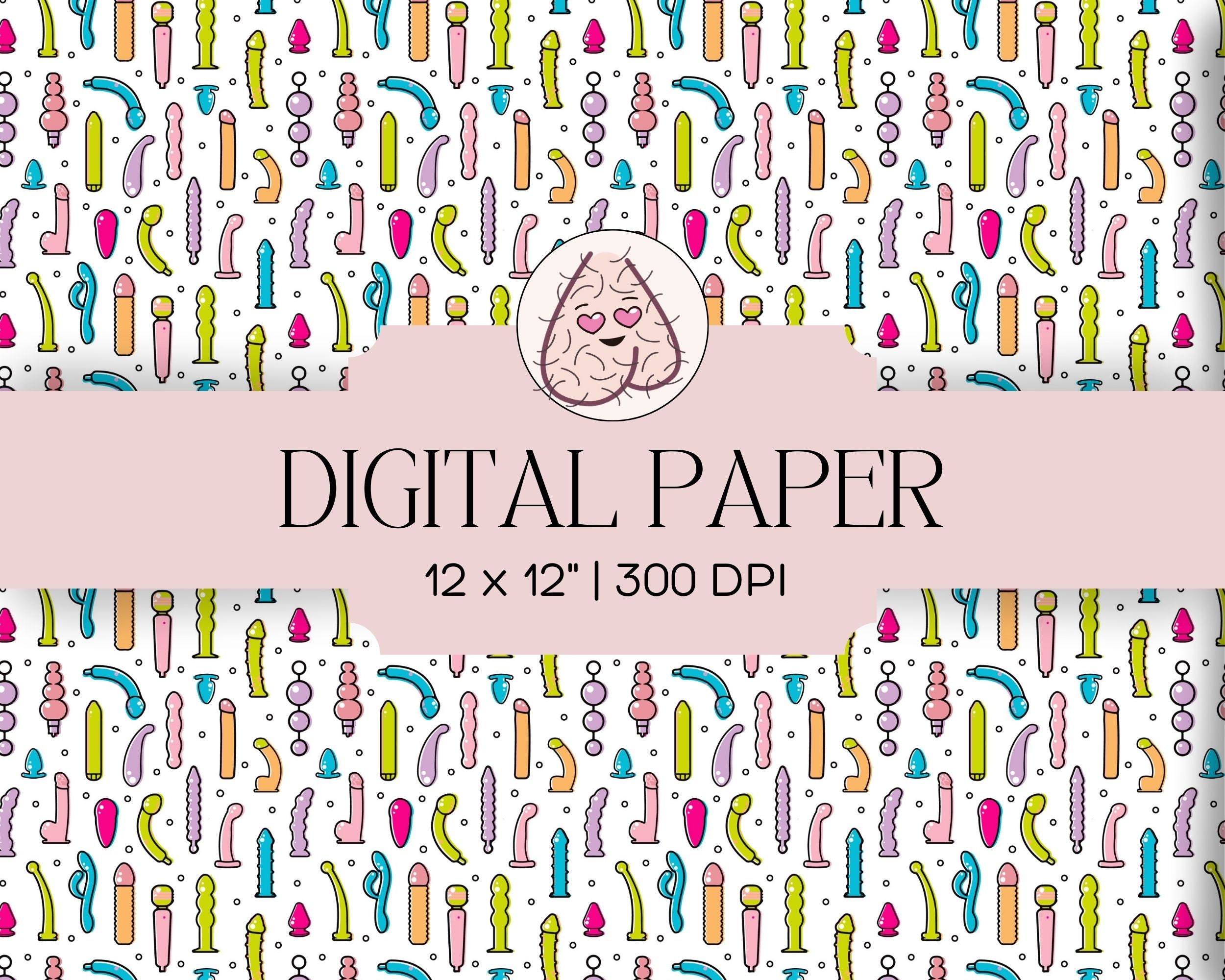 Funny Inappropriate Adult Toy Pattern Digital Paper Background Pattern ...