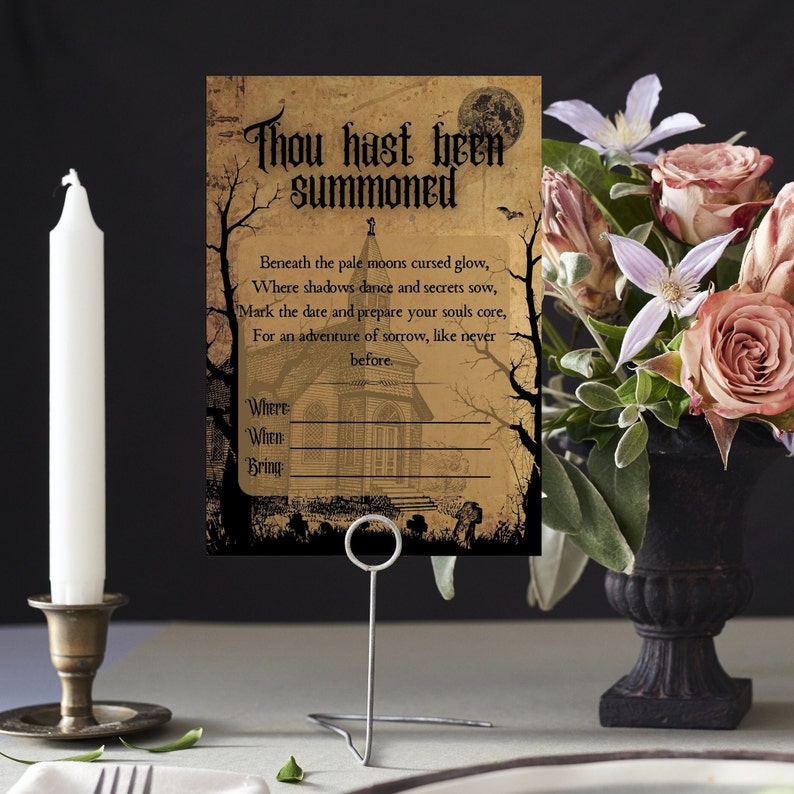 D&D Invite Template | Thou Hast Been Summoned | Halloween - Etsy