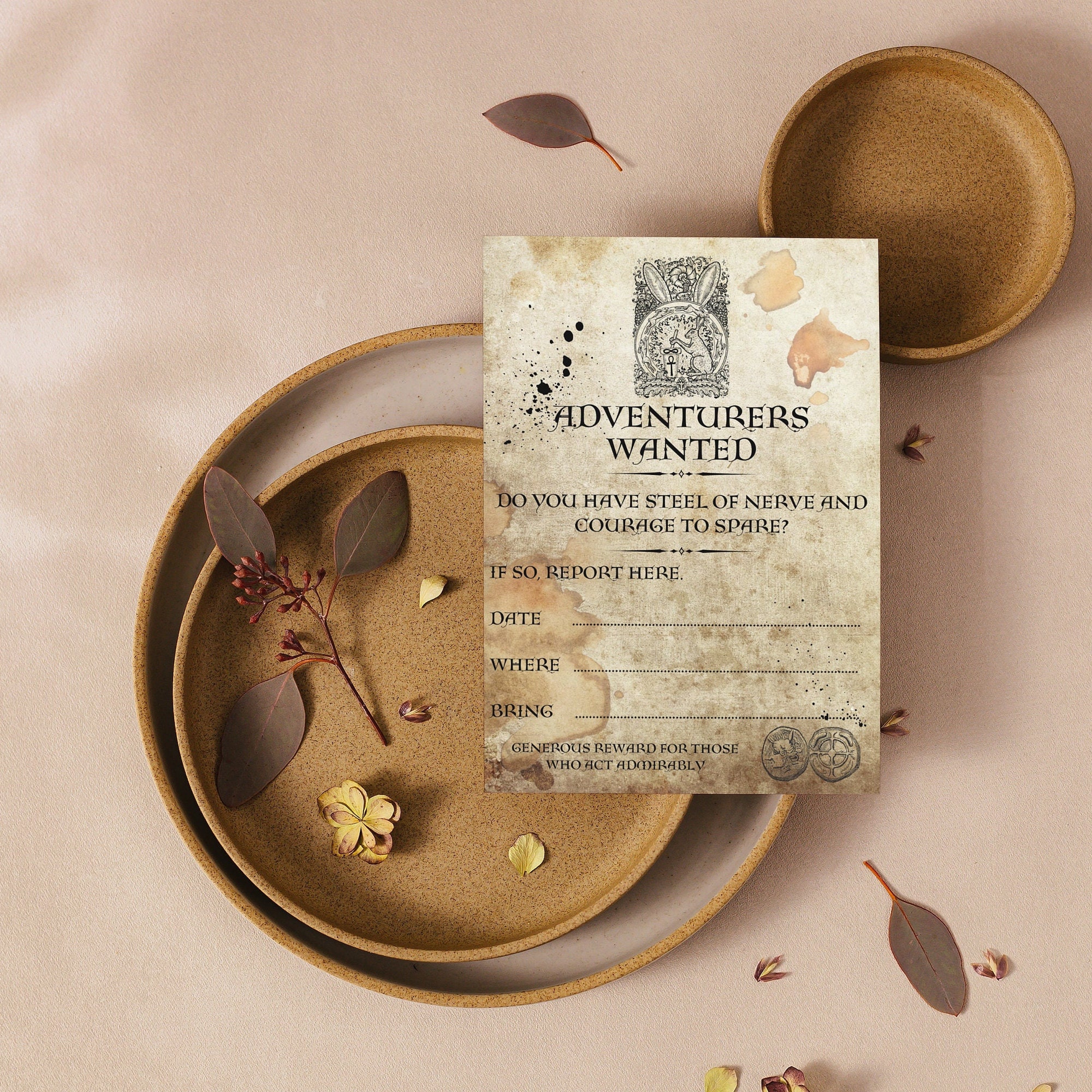 D&D Invite Template | Adventurers Wanted - Etsy