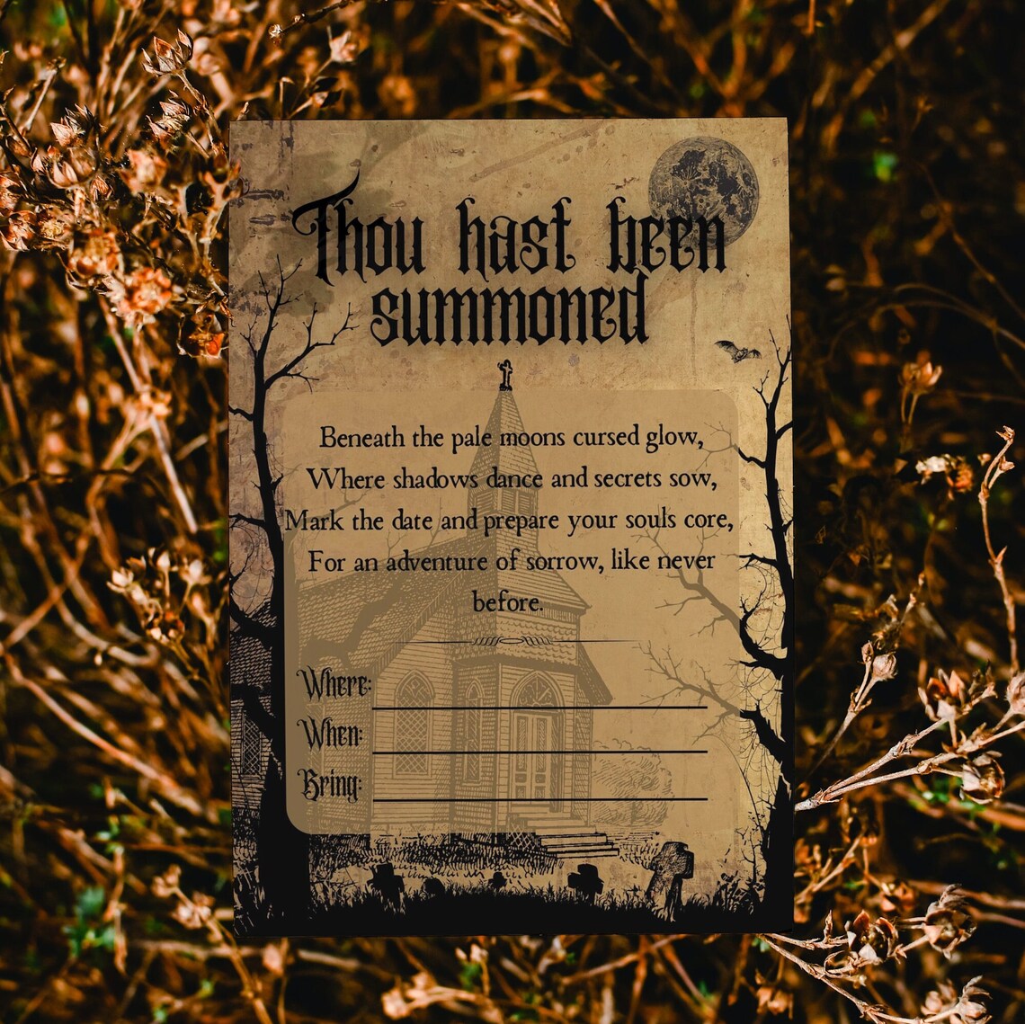 D&D Invite Template | Thou Hast Been Summoned | Halloween - Etsy