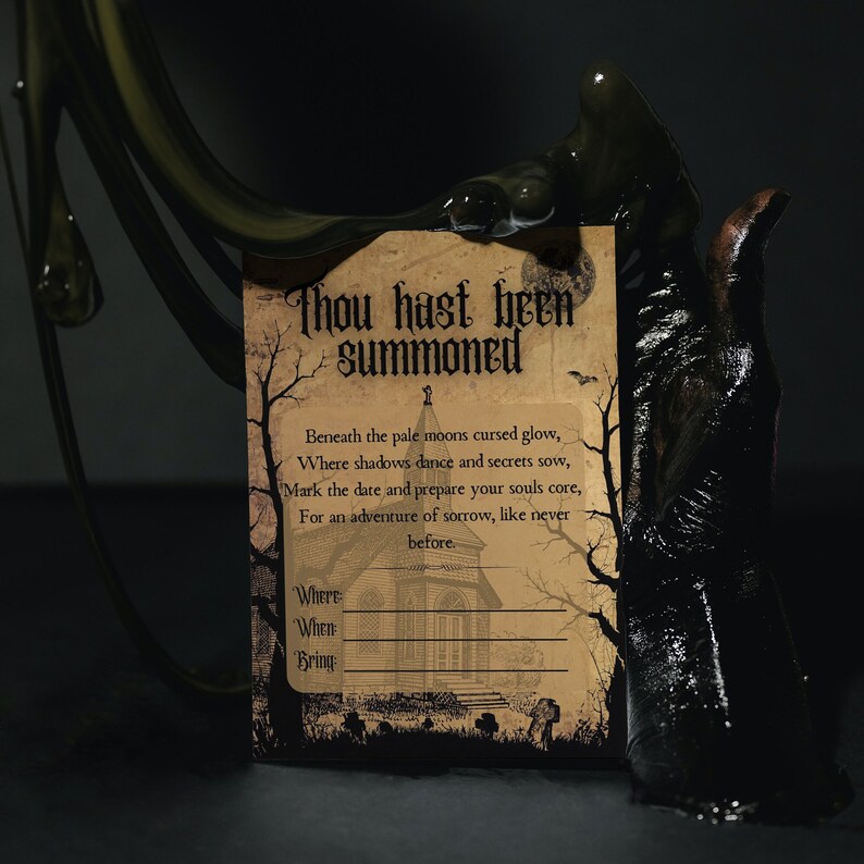 D&D Invite Template | Thou Hast Been Summoned | Halloween - Etsy