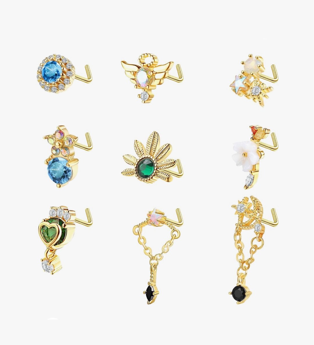 Nose Ring l-rod Stud Nose Ring Nose Studs - Etsy