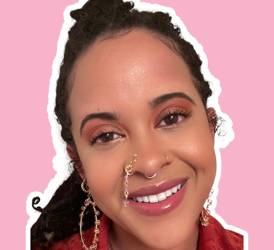 Fake Nose Ring / Faux Nose Ring / Nose Cuff W/ Dangle - Etsy