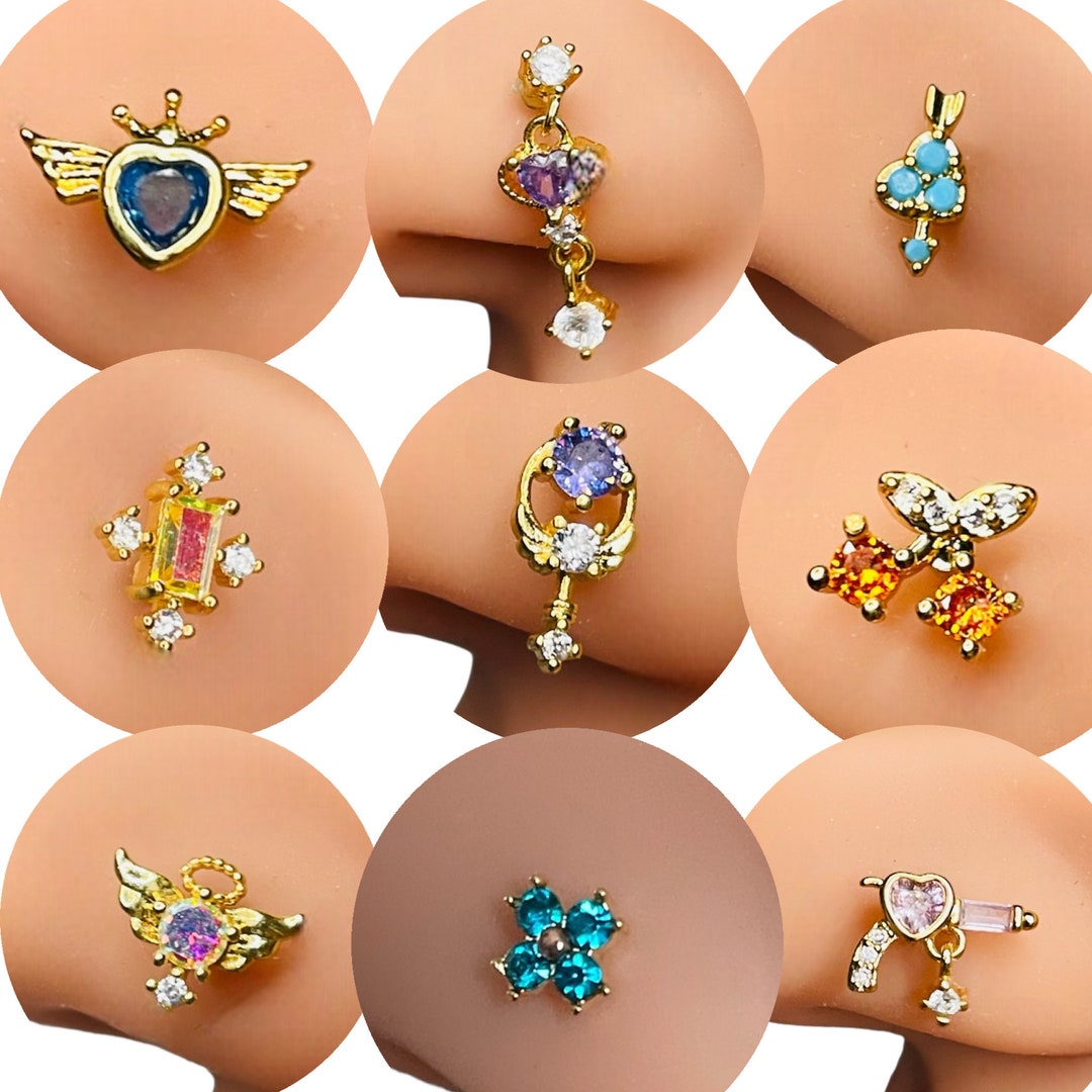 Nose Ring L-rod Stud Nose Ring Nose Studs Stainless Steel - Etsy