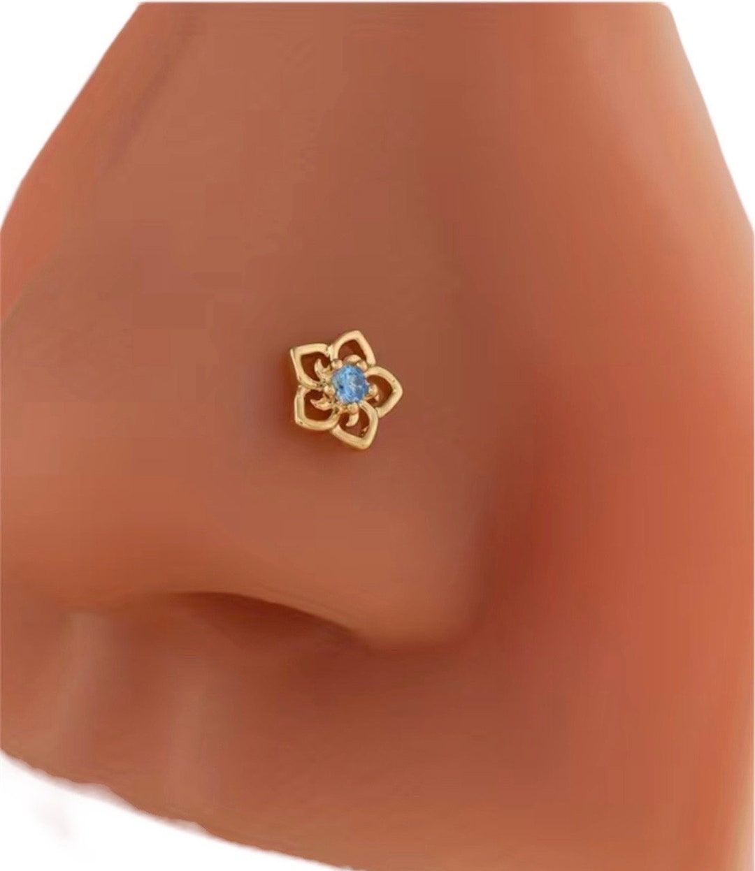 Nose Ring Flower L-rod Stud Nose Ring Nose Studs - Etsy