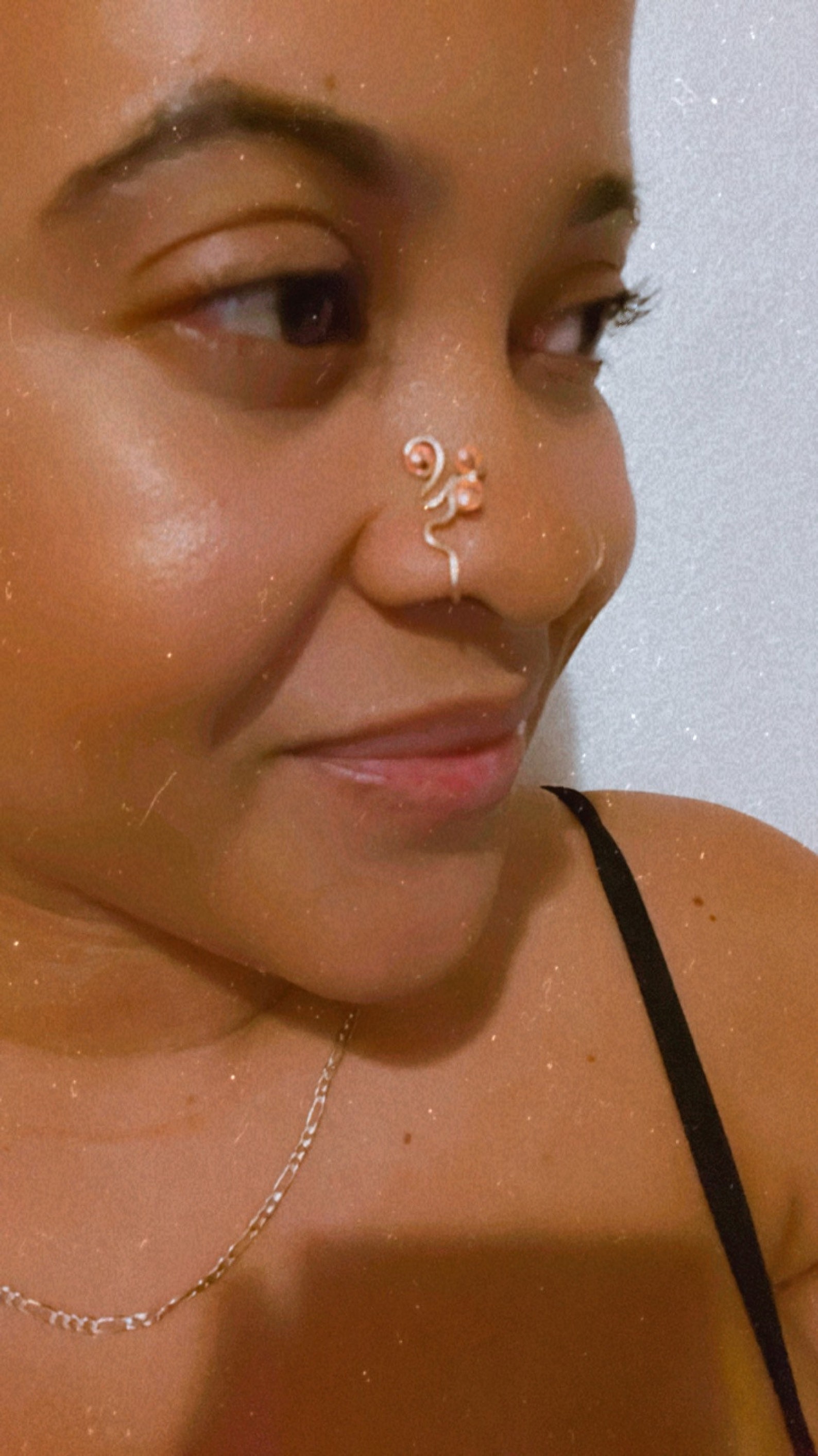Fake Nose Ring / Nose Cuffs / Faux Nose Ring W/ Rhinestone - Etsy