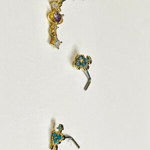 Nose Ring L-rod Stud Nose Ring Nose Studs Stainless Steel - Etsy