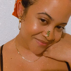 Fake Nose Ring / Nose Cuffs / Faux Nose Ring W/ Rhinestone - Etsy