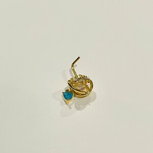 Rhinestone Nose Ring L-rod Stud Nose Ring Nose Studs Stainless Steel - Etsy