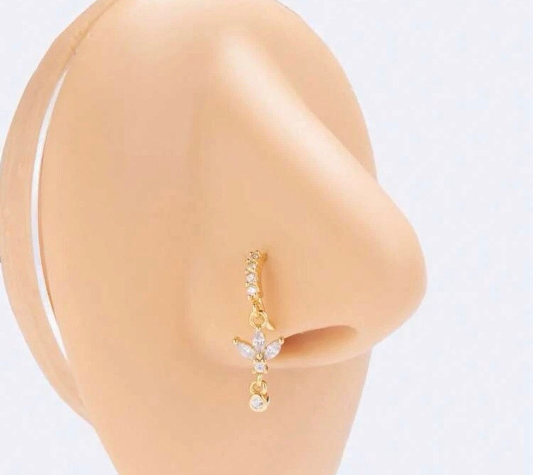 Nose Ring Gold Plated Hoop Nose Ring Stainless Steel - Etsy