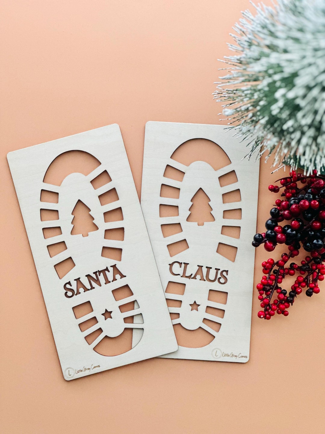 Santa Claus Footprint Stencil for Christmas - Etsy