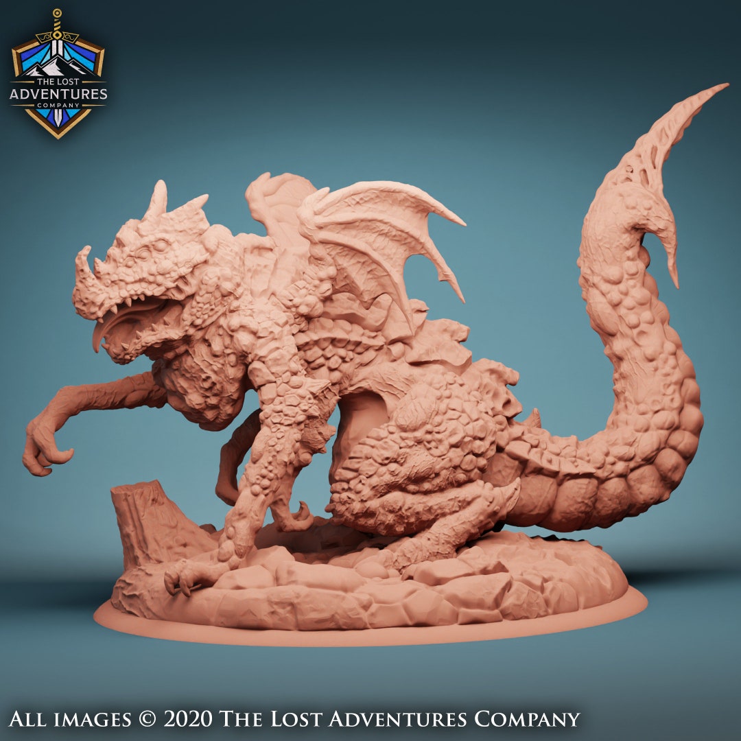 Lost Dragons Blight Dragon 3d Printed Tabletop Miniatures - Etsy