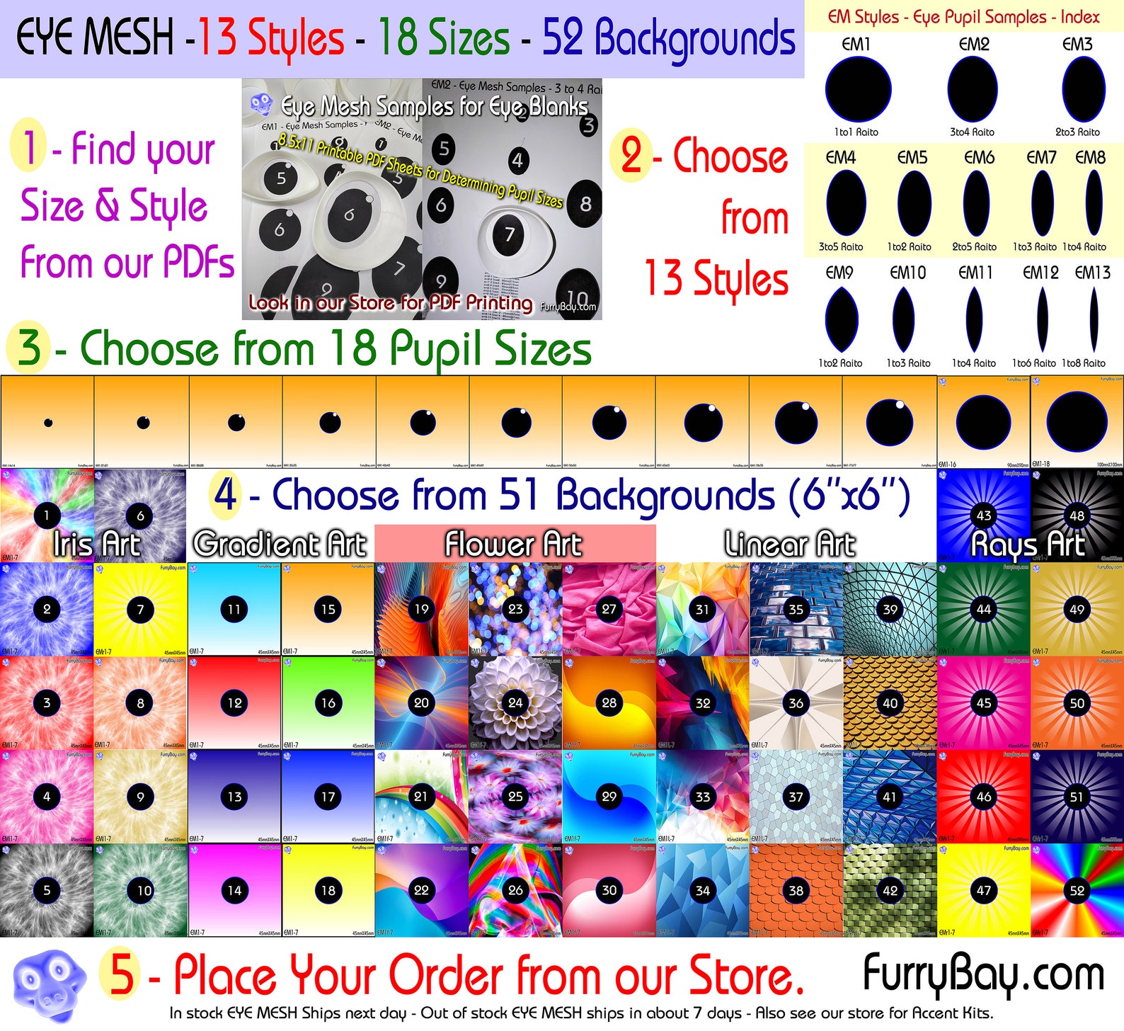 8.5x11 Printable PDF for Determining Mesh Pupil Sizes All My - Etsy