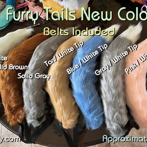 Furry Tails With Tips 14 Colors Approximately 24 Plus New