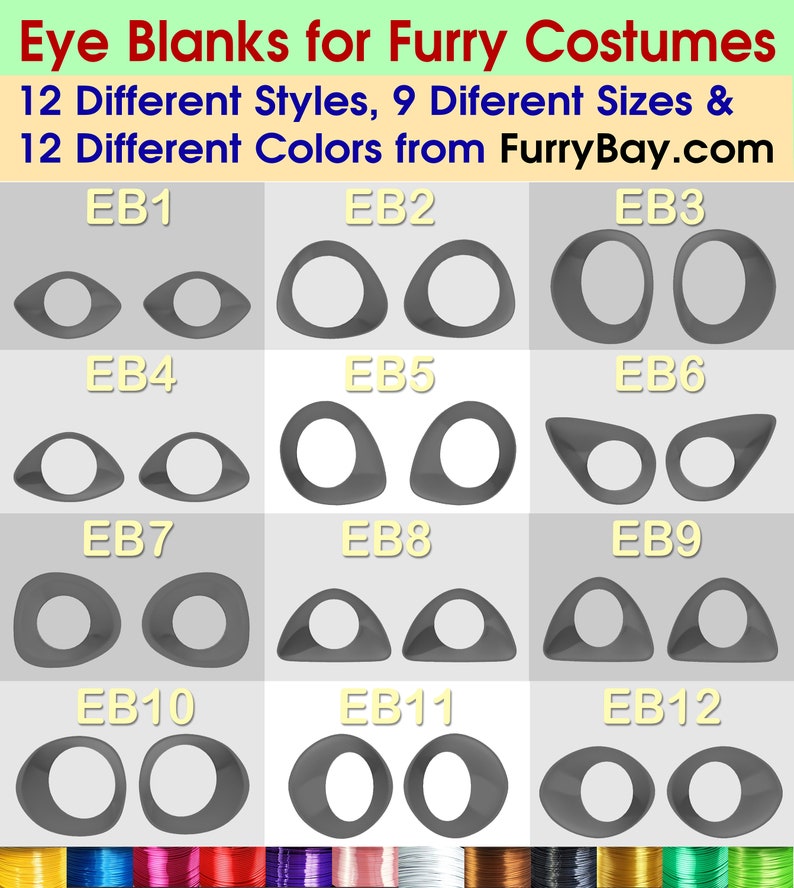 Follow Me Fursuit Eye Blanks Toony Variety for Fursuiting - Etsy