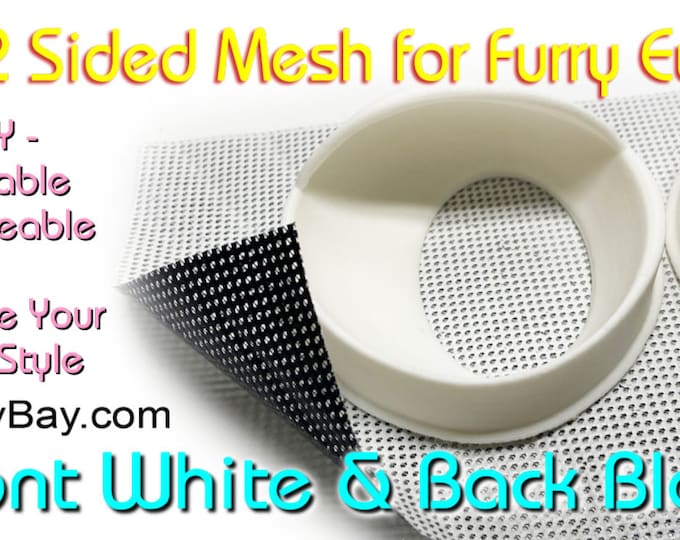 2pcs BLACK Paintable Fursuit Eye Mesh for Eye Blanks, Sheets 4,4" X 8,8 ...