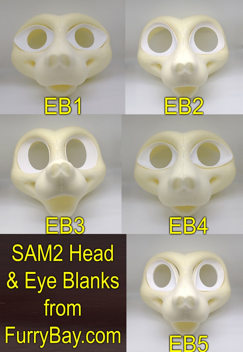 Sammy the Canine, Foam or 3D Printed Foam - Furry Fursuit Head Base for ...