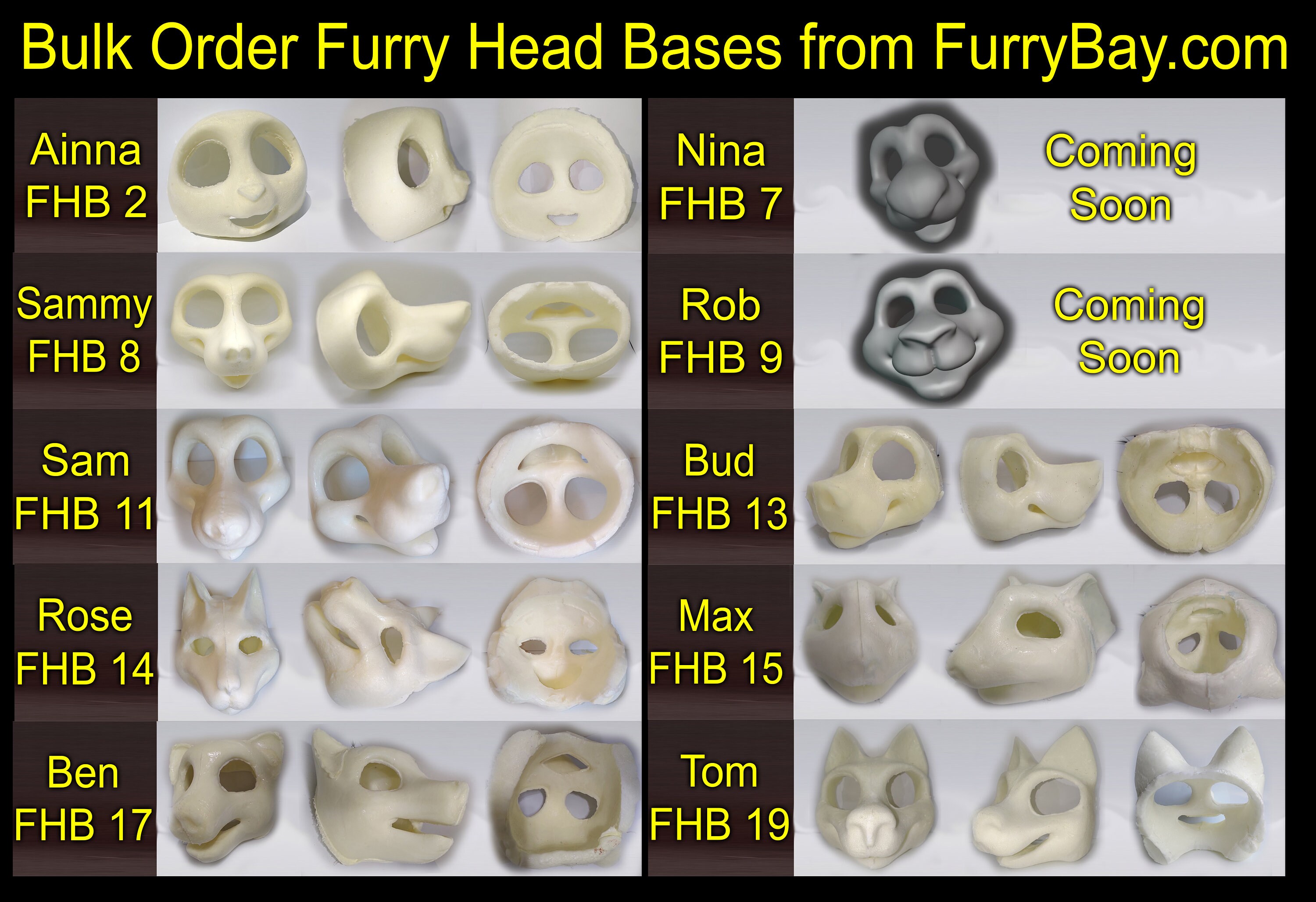 Bulk Order Foam Head Bases for Fursuiting for Furries and - Etsy UK