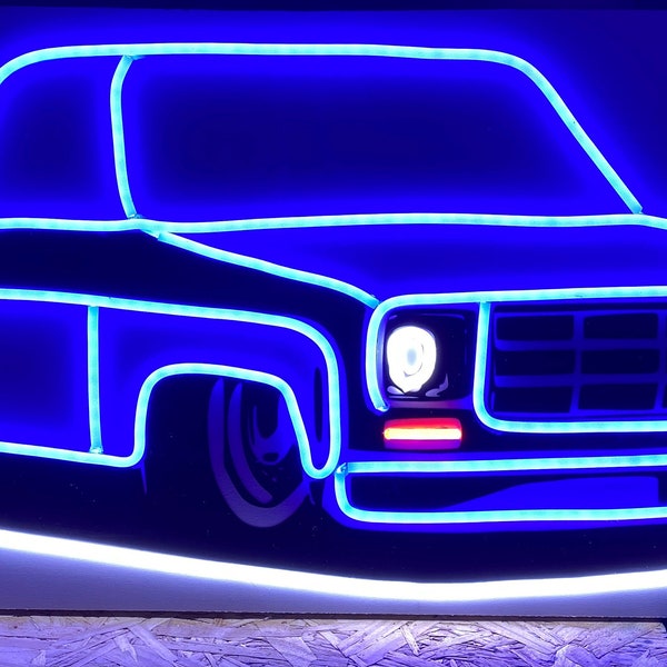 Chevy Retro Neon - Etsy