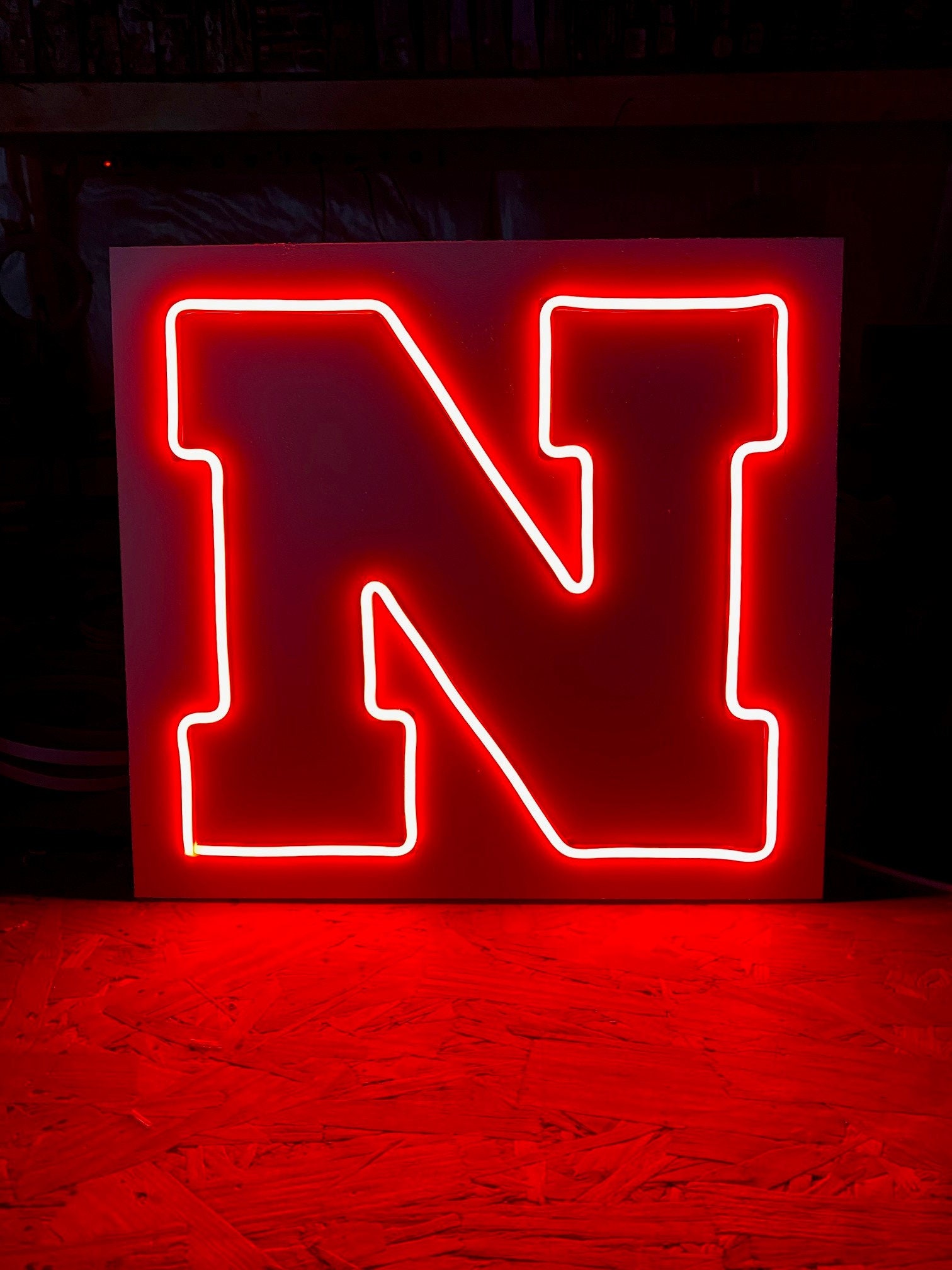 LED Neon Basic Nebraska N Sign Sports Football Man Cave Light | Etsy