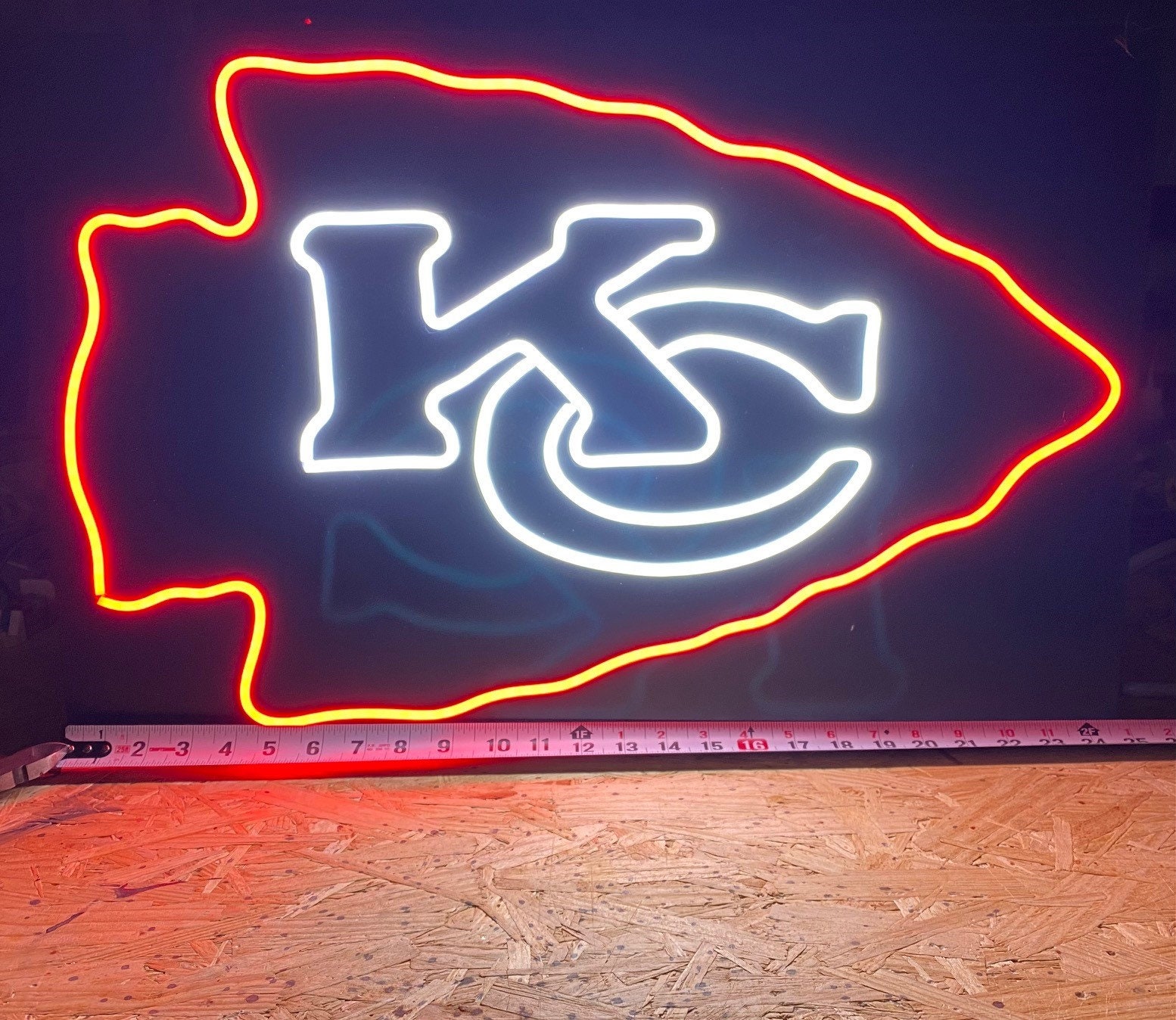 KC Arrowhead Chiefs Symbol LED Neon Sign Wallart Man Cave Sports Rec ...