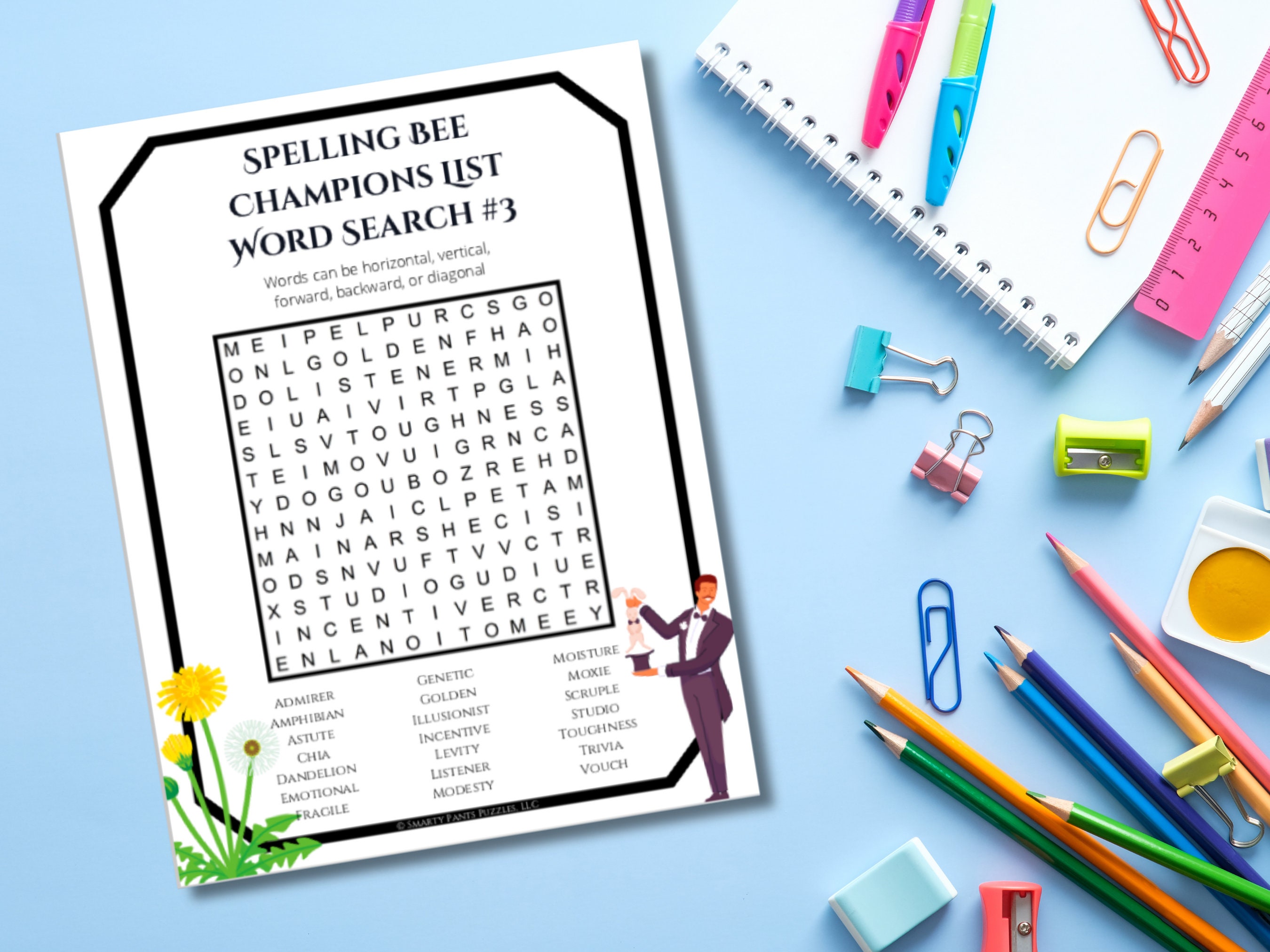 32 Spelling Bee Champion List Word Searches 653 Hidden Words Spelling ...