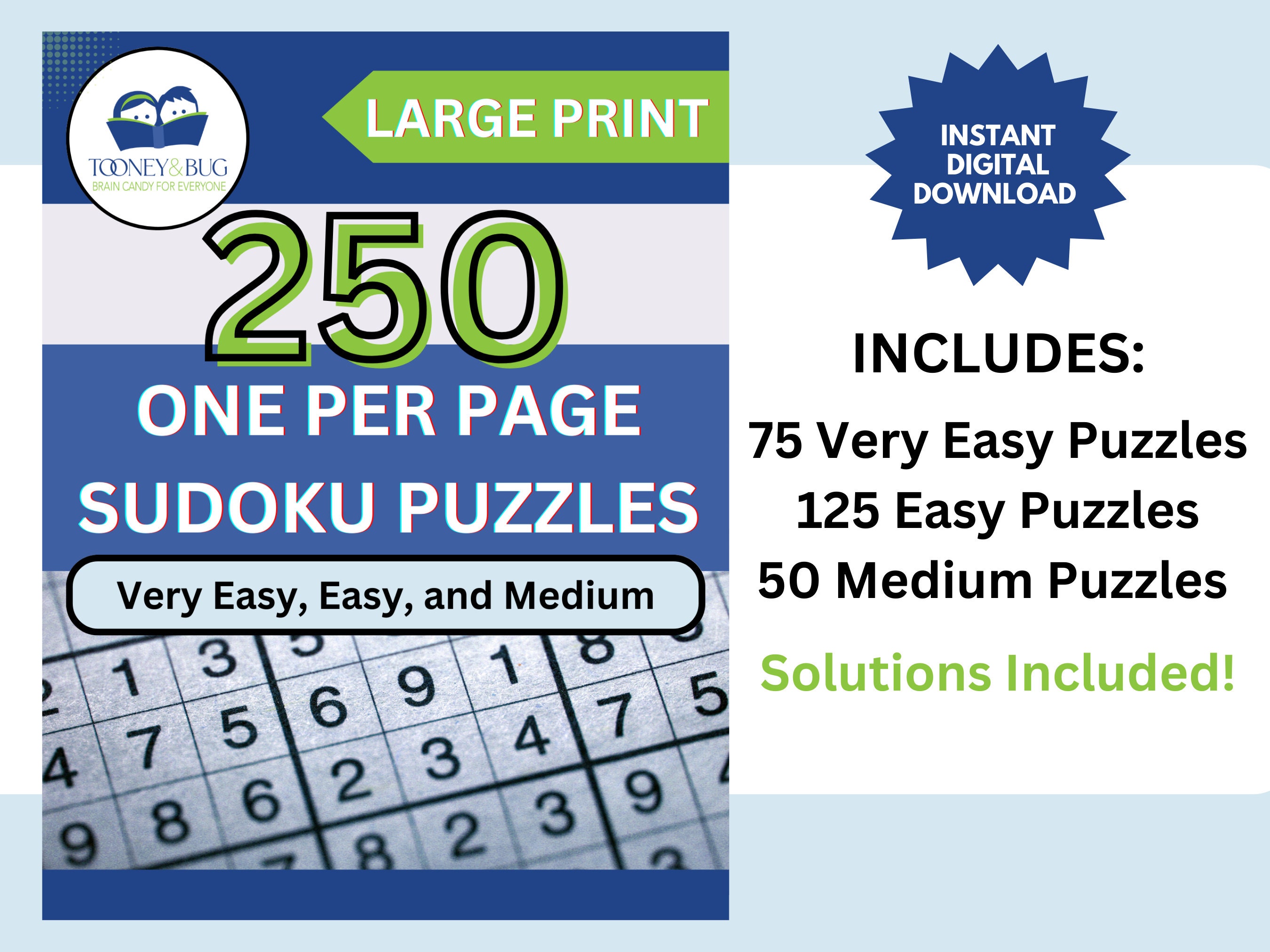 250 Sudoku Puzzles Printable One per Page Sudoku Very - Etsy